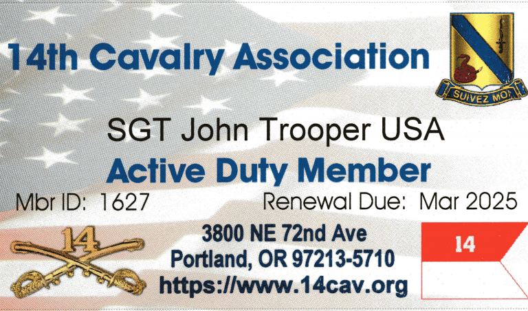 The 14th Cavalry Association – Honoring You, Honoring Our Regiment
